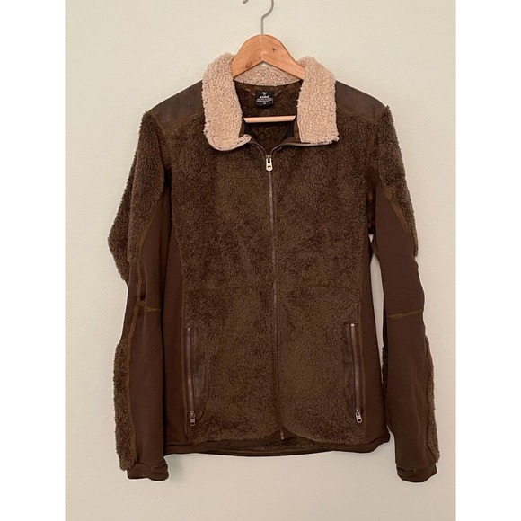 Kuhl | Jackets & Coats | Kuhl Womens Medium Flight Jacket Brown Fuzzy ...